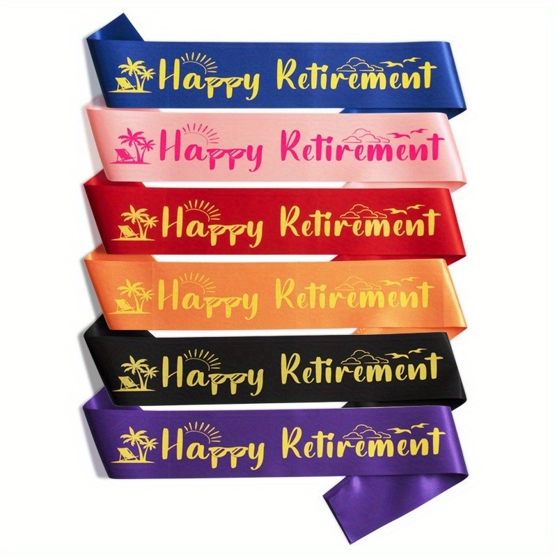 happy retirement sash party decoration party favors retired - Temu