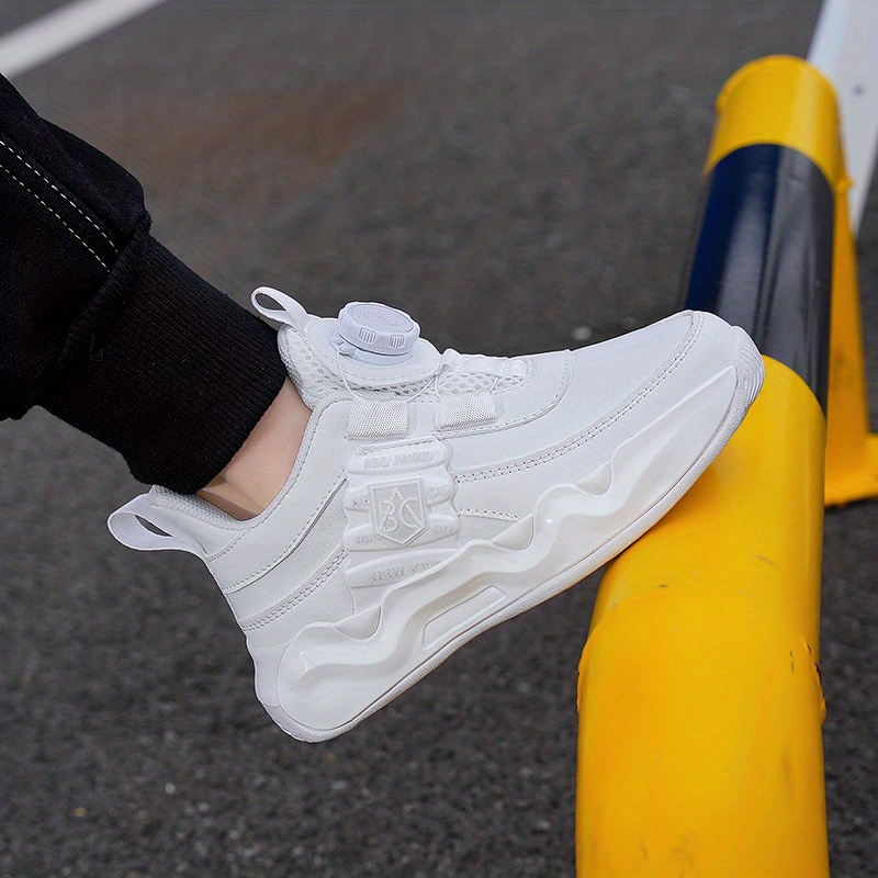 Boy's Color Block Running Shoes Rotating Buckle Comfy Anti - Temu ...