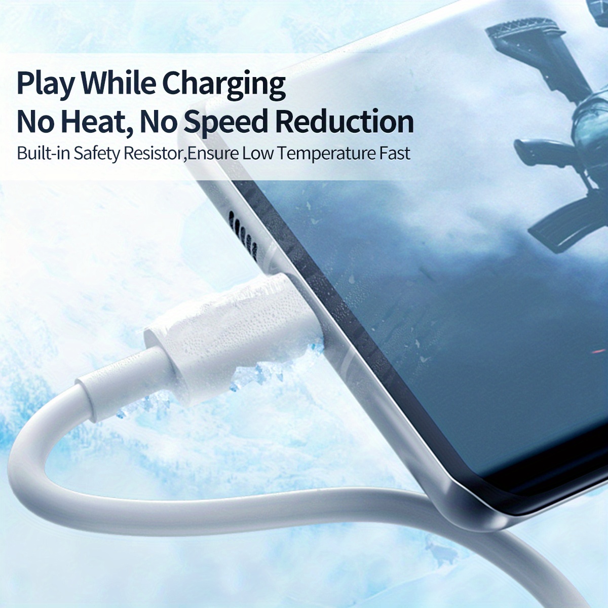 Usb C Usb C Cable White Usb C Charger Cable C Type Fast - Temu