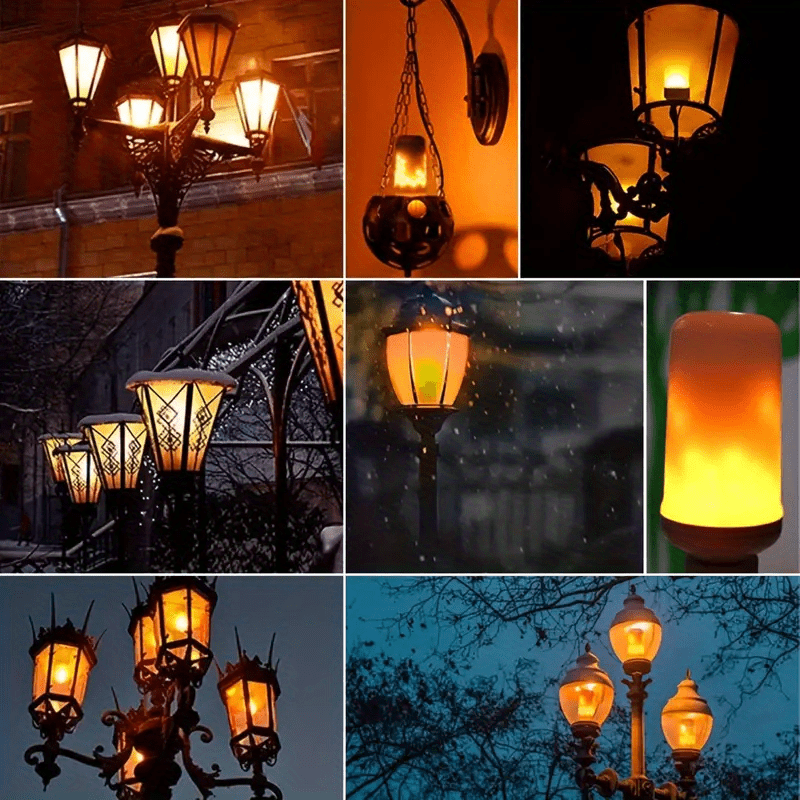 Led Flame Effect Fire Light Bulb Create A Dynamic Ktv - Temu