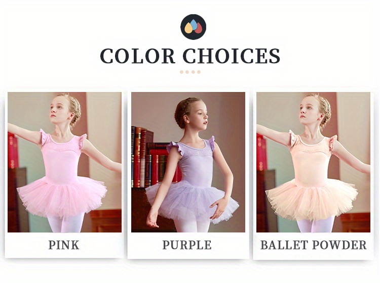 Floral Embroidery Tutu Dress Girls Perfect Ballet Dance - Temu