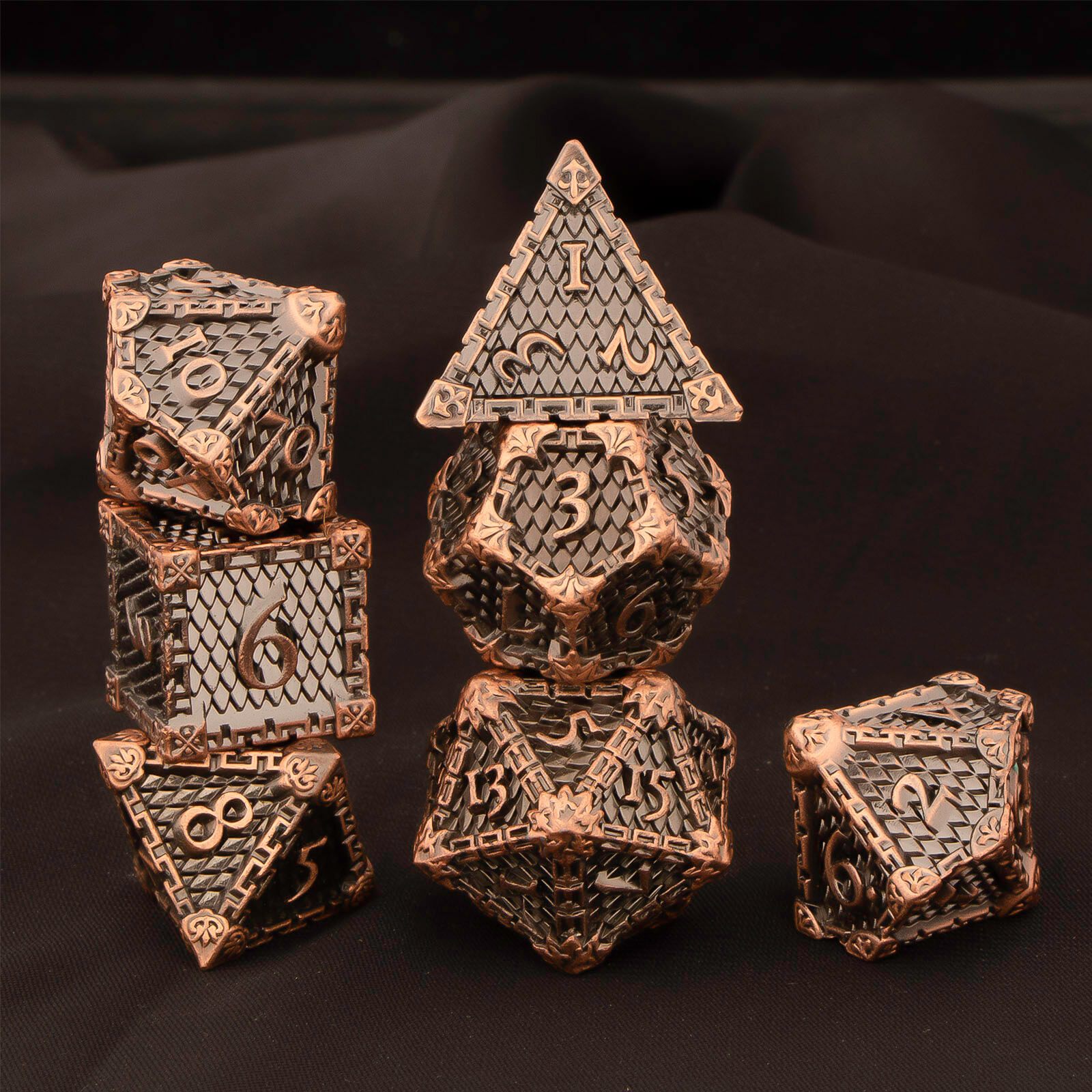 metal dice set ロール グダイス 古代のポリエドロrpg d20 d12 - Temu Japan