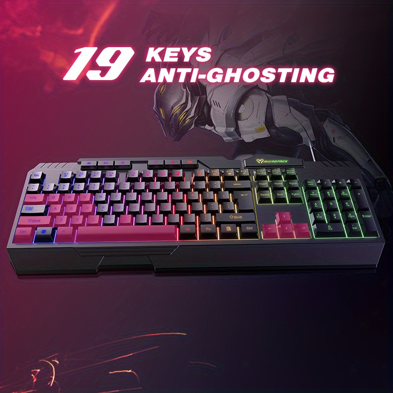 Cool Backlit Gaming Keyboard Mouse Set Universal Usb - Temu