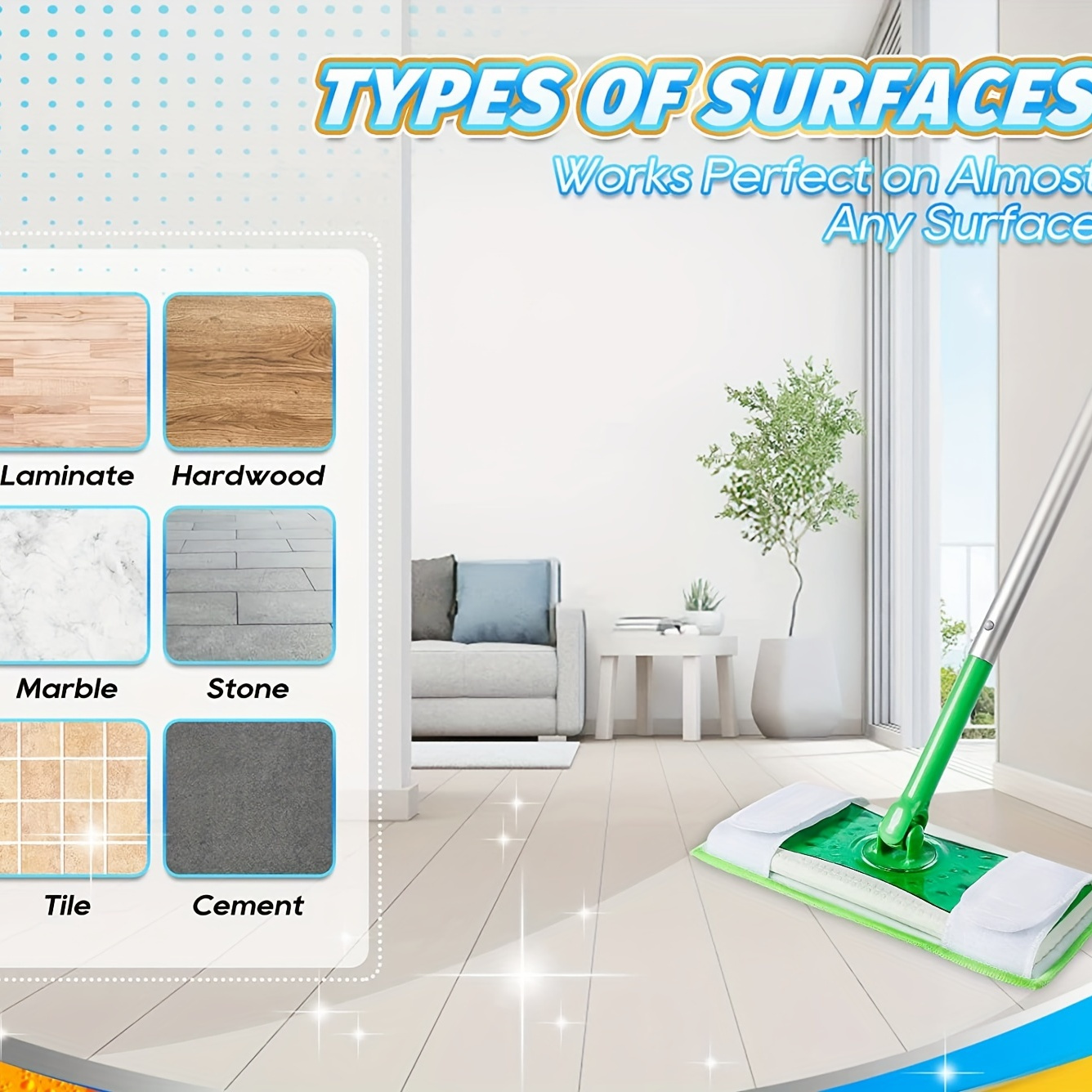 Reusable Mop Mop Pad Dry Wet - Temu Norway