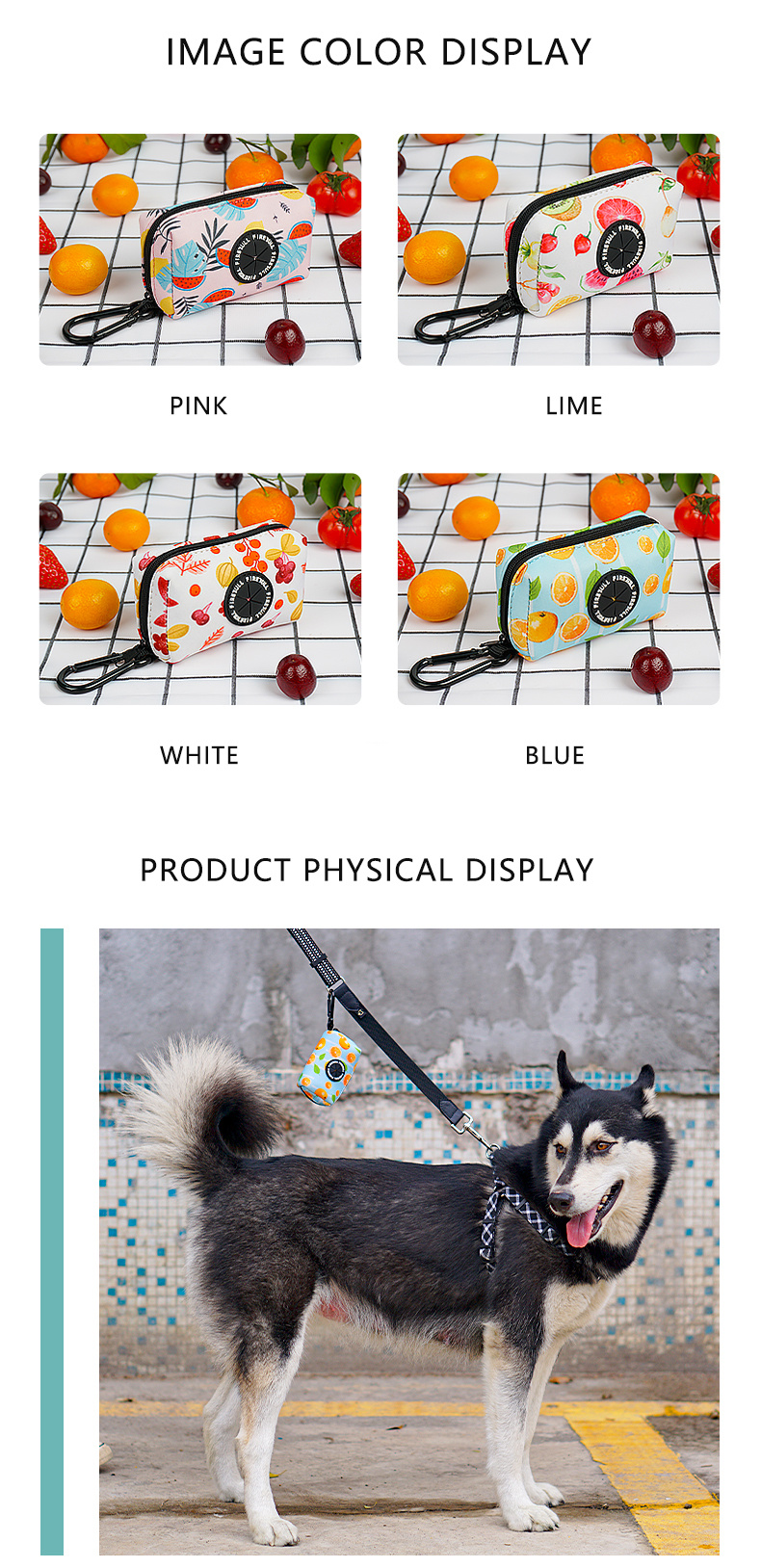 Fruit Pattern Dog Poop Bag Holder Pet Waste Bag Dispenser - Temu