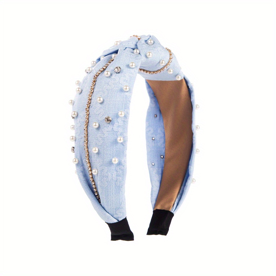 headbands women knotted hair band women fashion pearl - Temu Australia