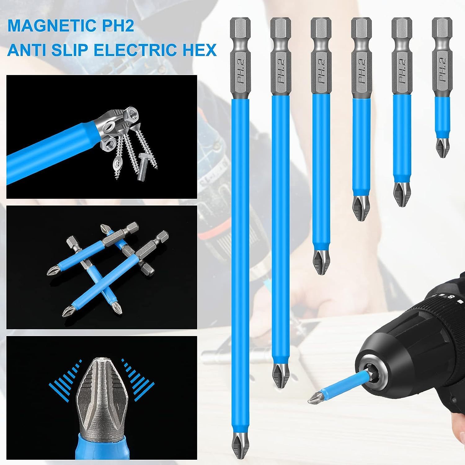 Magnetic Anti Slip Screwdriver Bits Set Magnetic Drill Bit - Temu