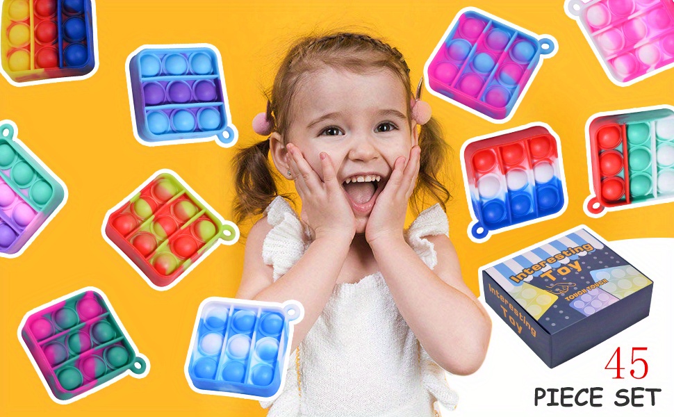 Mini Pop Key Chain Fidget Toys Party Favors Supplies Kids - Temu New ...