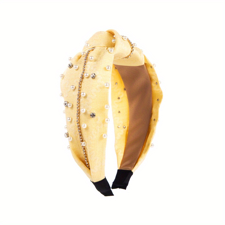 headbands women knotted hair band women fashion pearl - Temu New Zealand