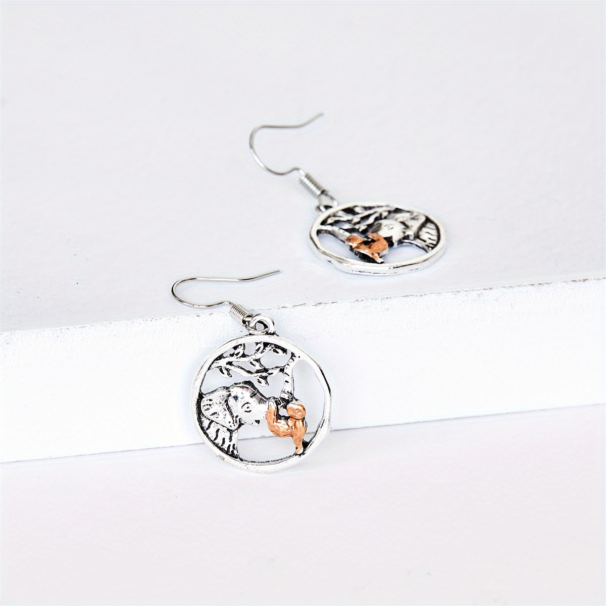 Retro Bohemian Hollow Animal Elephant Monkey Pendant - Temu Australia