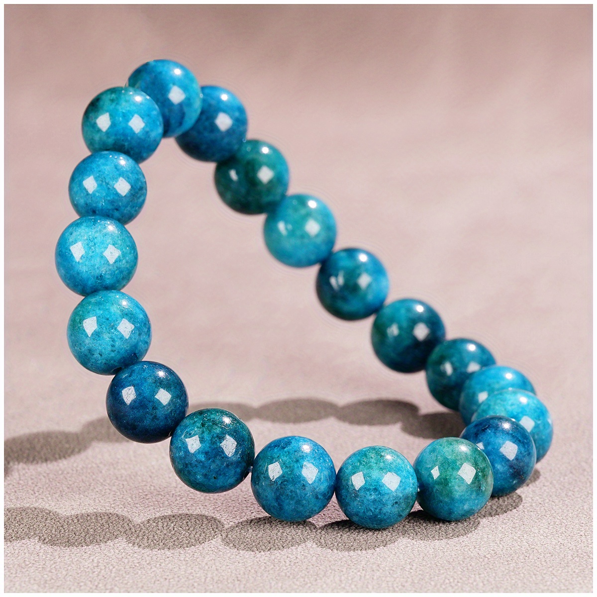 Charm Beaded Grey Blue Stone Bracelet Men Best Friend Hand - Temu ...