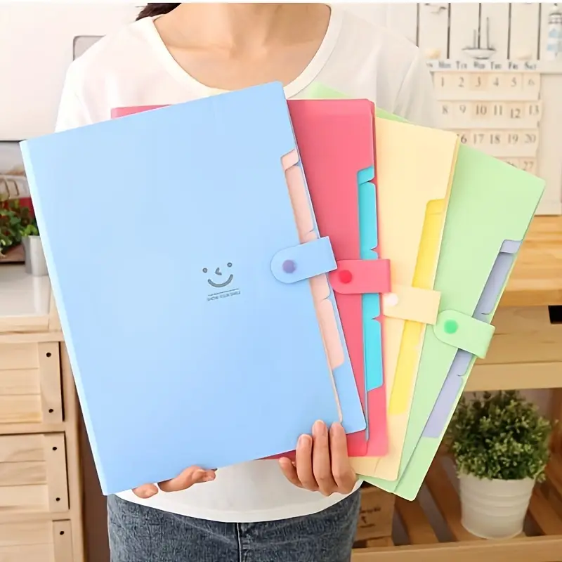 1pc マルチカラー多層ファイルバッグ プラスチック A4 ファイルバッグ 試験紙 保 Temu Japan