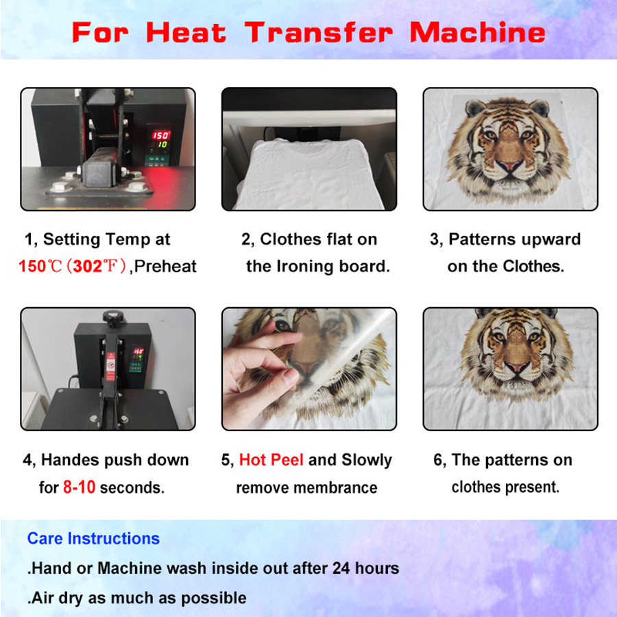 Colorful Elephant Heat Transfer Vinyl Sticker Watercolor - Temu Australia