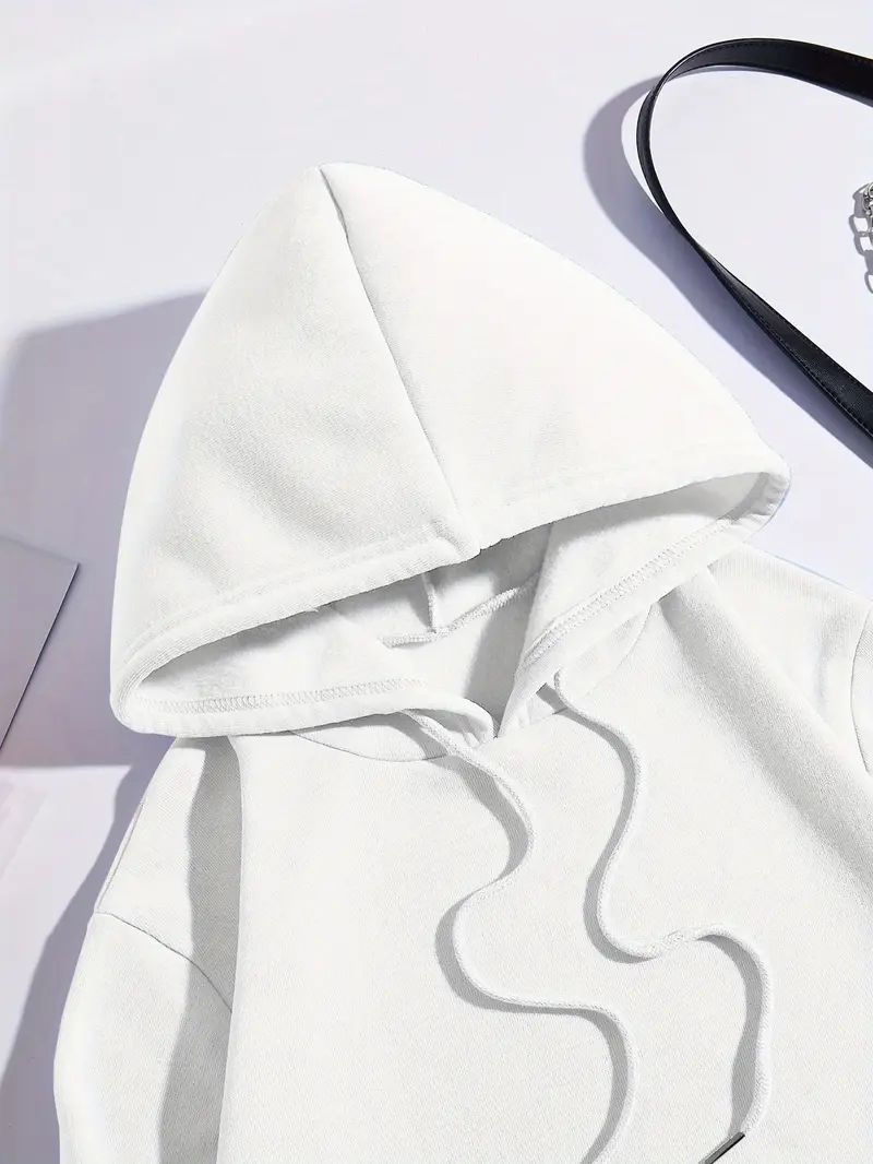 Its Fine Skull Print Kangaroo Pocket Hoodie Casual Long Sleeve