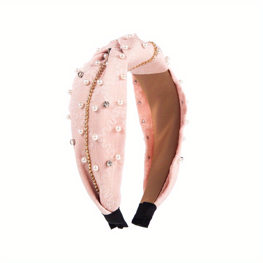 headbands women knotted hair band women fashion pearl - Temu New Zealand