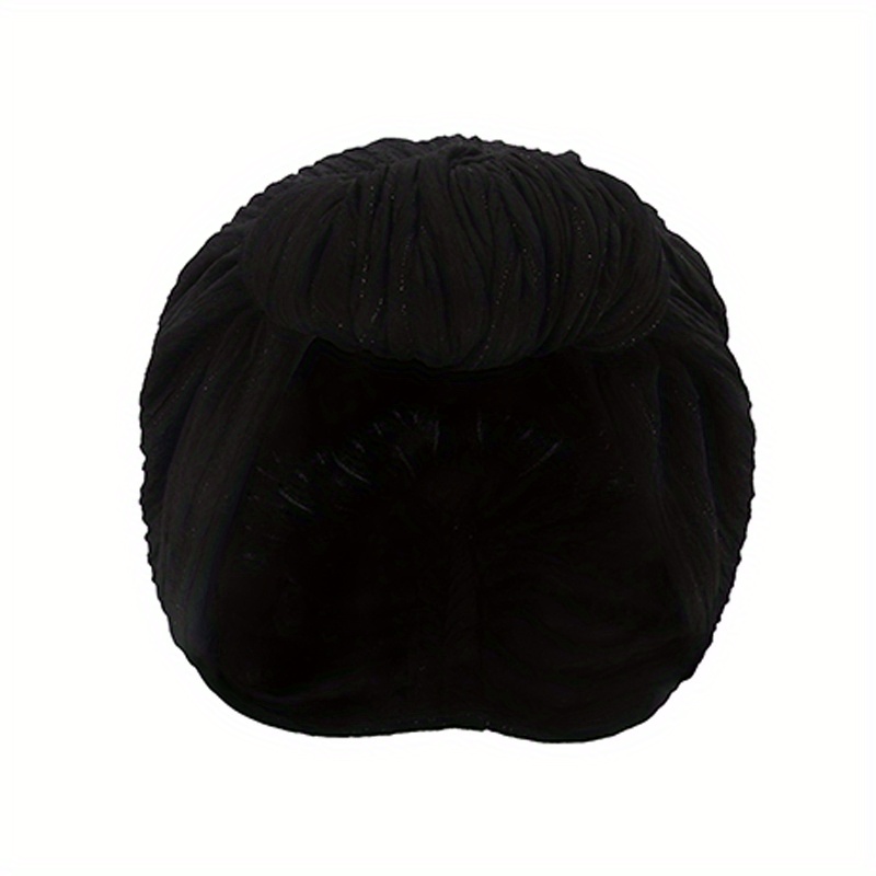 Solid Color Pleated Horn Cap Stylish Pre Tied Knot Turban - Temu Kuwait