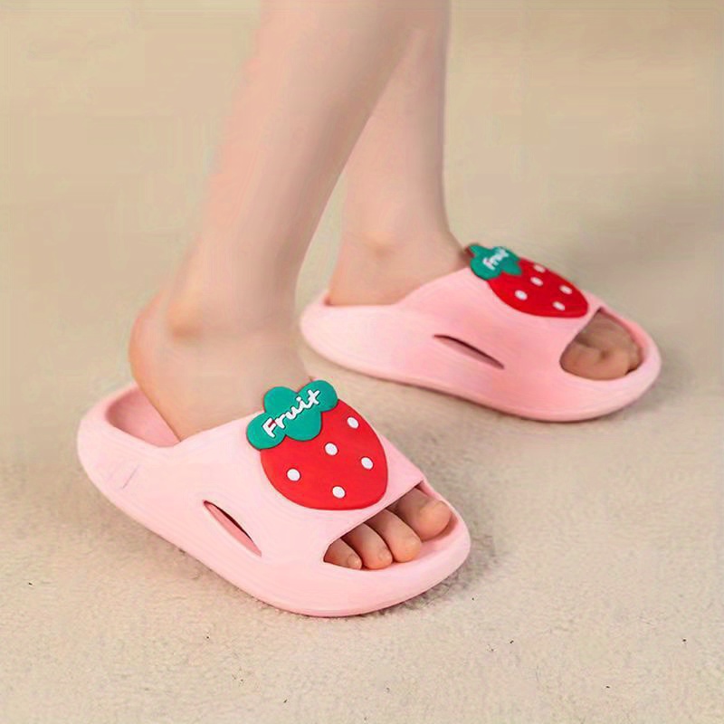 Cute Cartoon Open Toe Slippers Girls Non Slip Lightweight - Temu Australia
