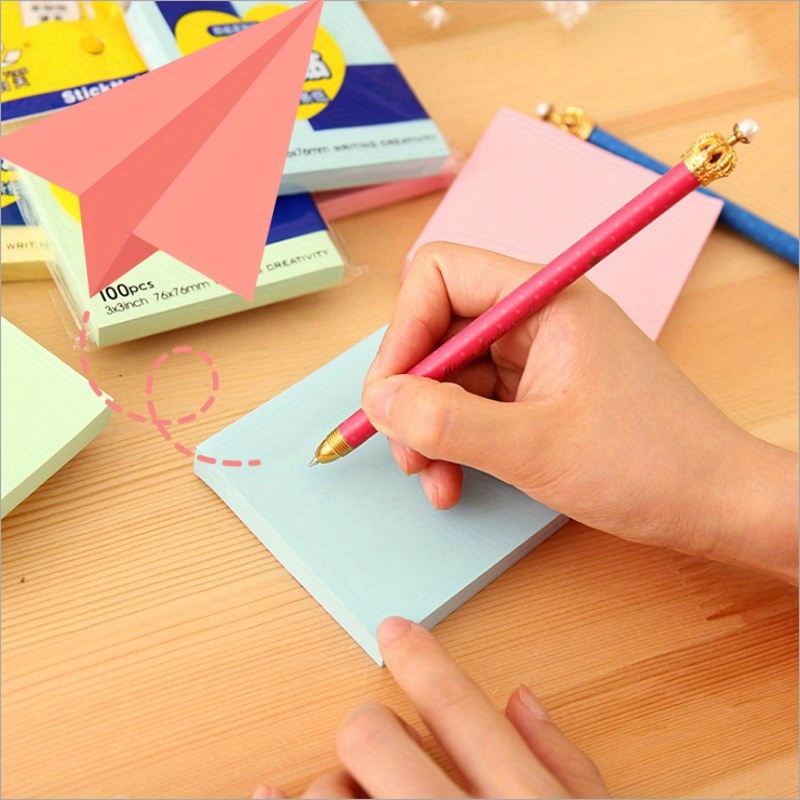 Sticky Notes Colorful Office Stationery Creative Memo Pad - Temu Australia