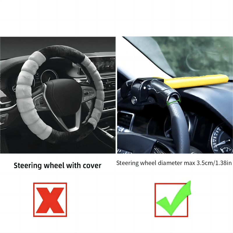 Car Steering Wheel Lock Universal Heavy duty Anti theft - Temu
