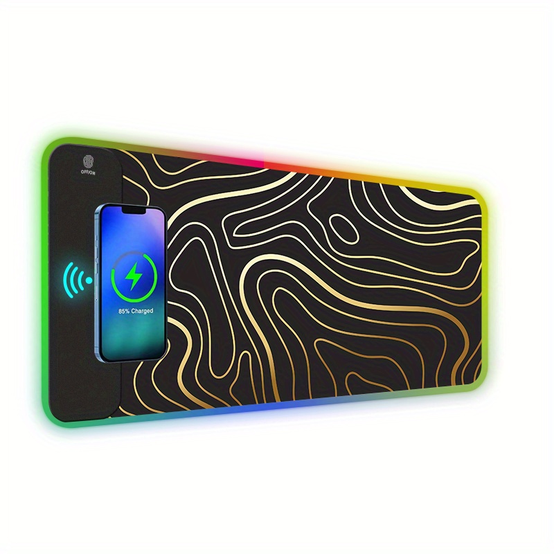 Wireless Charging Rgb Large Gaming Mouse Pad Mouse Mat Extra - Temu ...