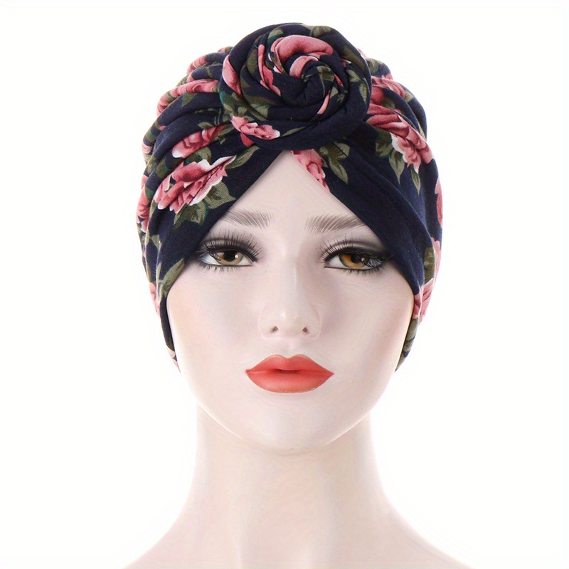 Snail Spiral Turban Hat Multicolor Paisley Flower Stretch - Temu ...