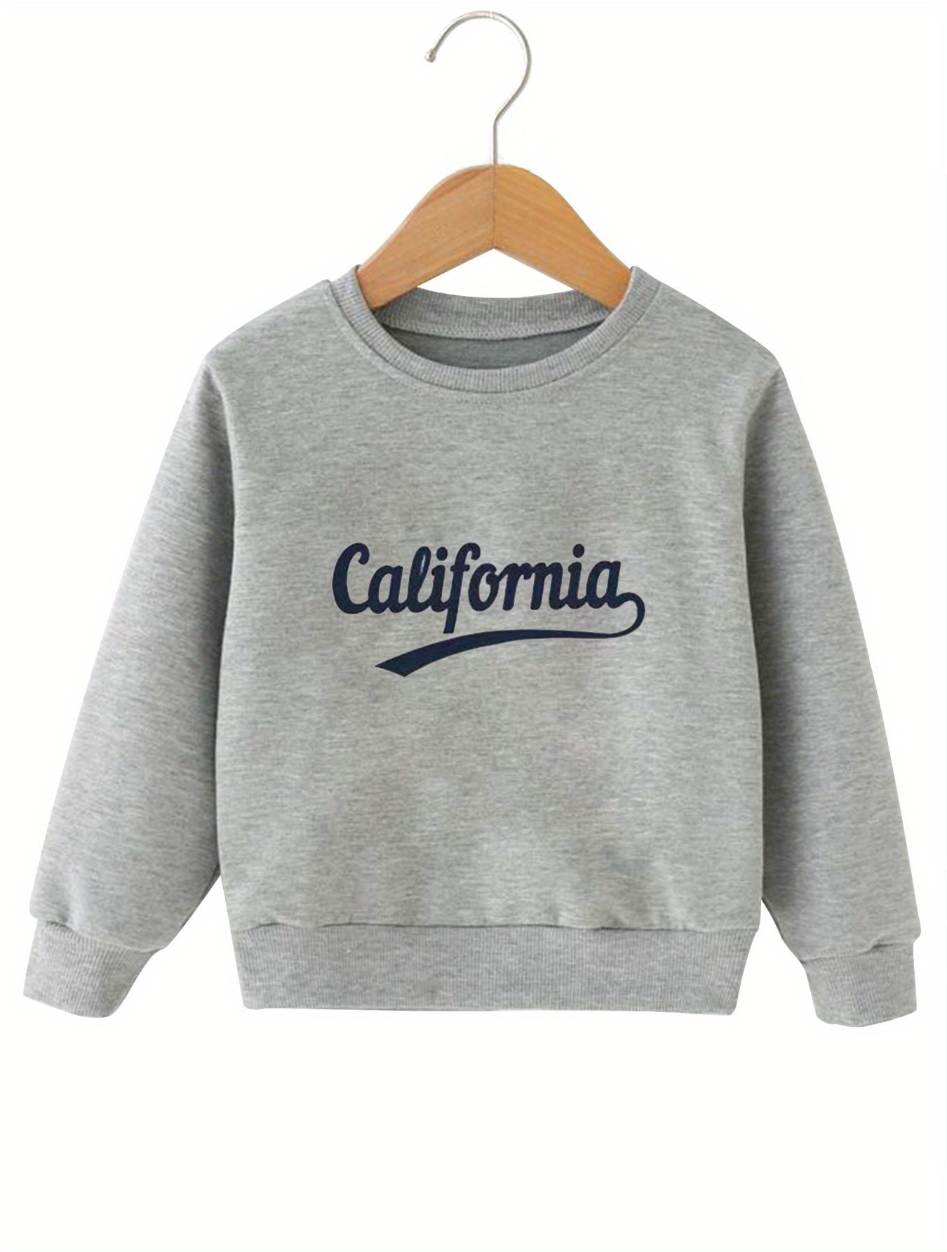 Fancy ''california'' Letter Print Boys Casual Pullover Top - Temu ...
