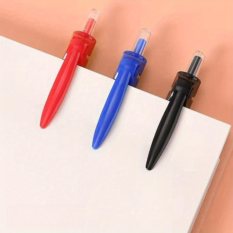 5pcs push type pen blue 0 5mm bullet head large capacity pen learning ...