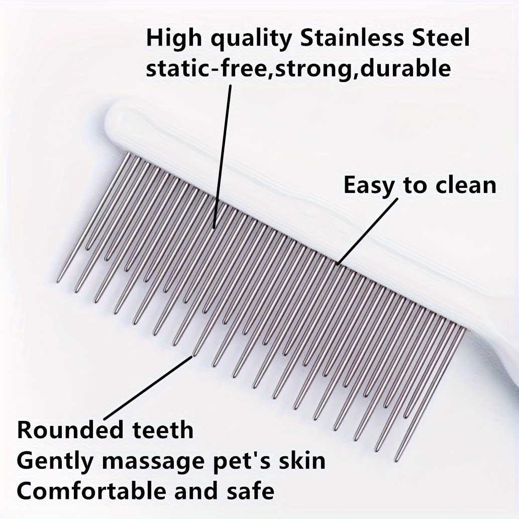 Pet Comb Long Short Needle Comb Dogs Cats Pet Hair Comb Home - Temu ...