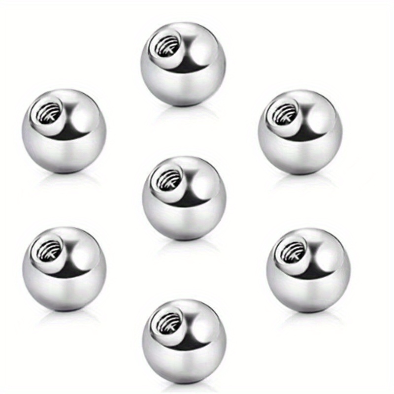 Threaded Balls Set Stainless Steel Accessories Diy Earrings - Temu New ...