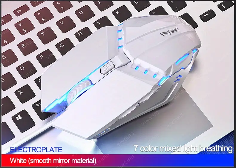 기계식 게임용 유선 마우스 3200 인치 당 점 6 버튼 7 색 Led 호흡 라이트 Usb 게이머 용 조정 Temu