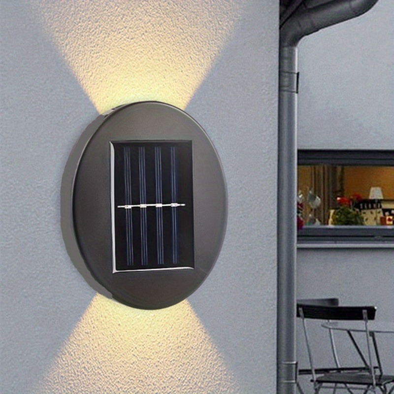 Solar Wall Lamp Outdoor Four Sided Luminous Wall Lamp Garden - Temu ...