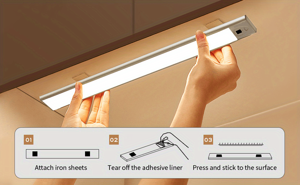 Led Cabinet Light Dimmable 3 Color Temperature Hand Sweeping - Temu