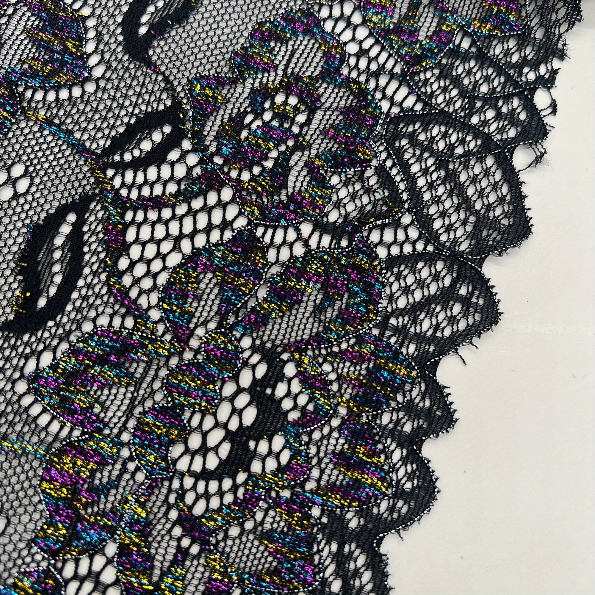 2.18yards Elastic Lace Trim Colorful Silk Thread Slightly - Temu Norway