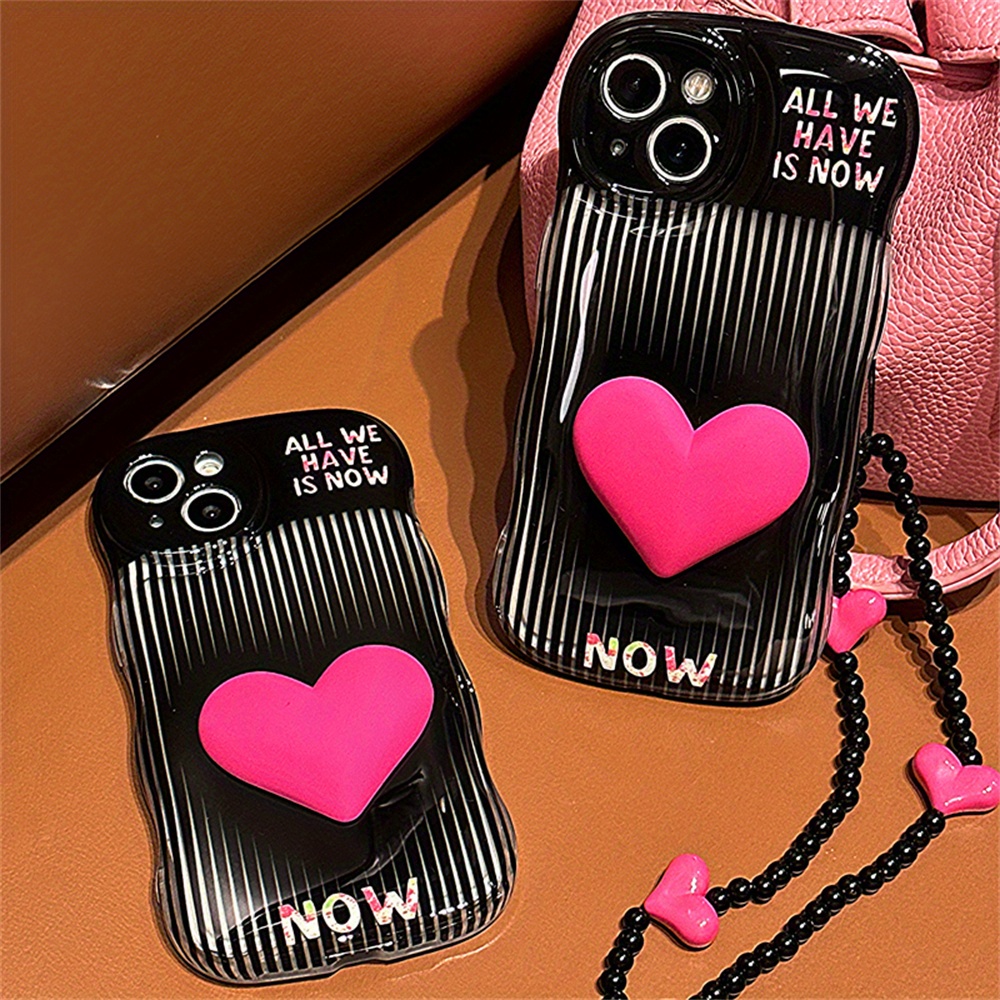 cute 3d cartoon love heart graphic chain lanyard soft phone - Temu Netherlands