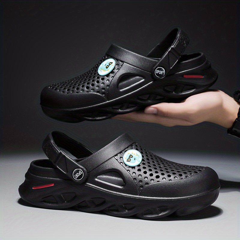 Mens Clogs Slip On Closed Toe Sandals Soft Sole Walking Shoes Outdoor ...