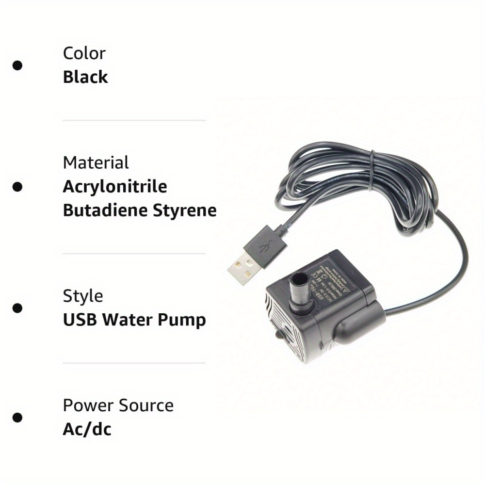 Usb Water Pump Fountains Water Fountain Pump Submersible - Temu