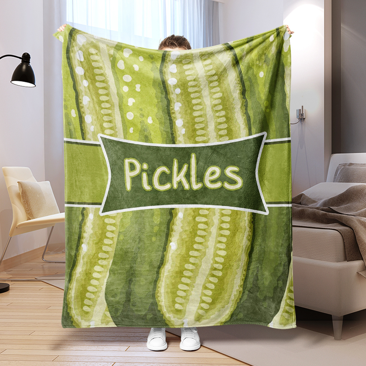 pickles print flannel blanket soft cozy throw blanket nap - Temu Canada