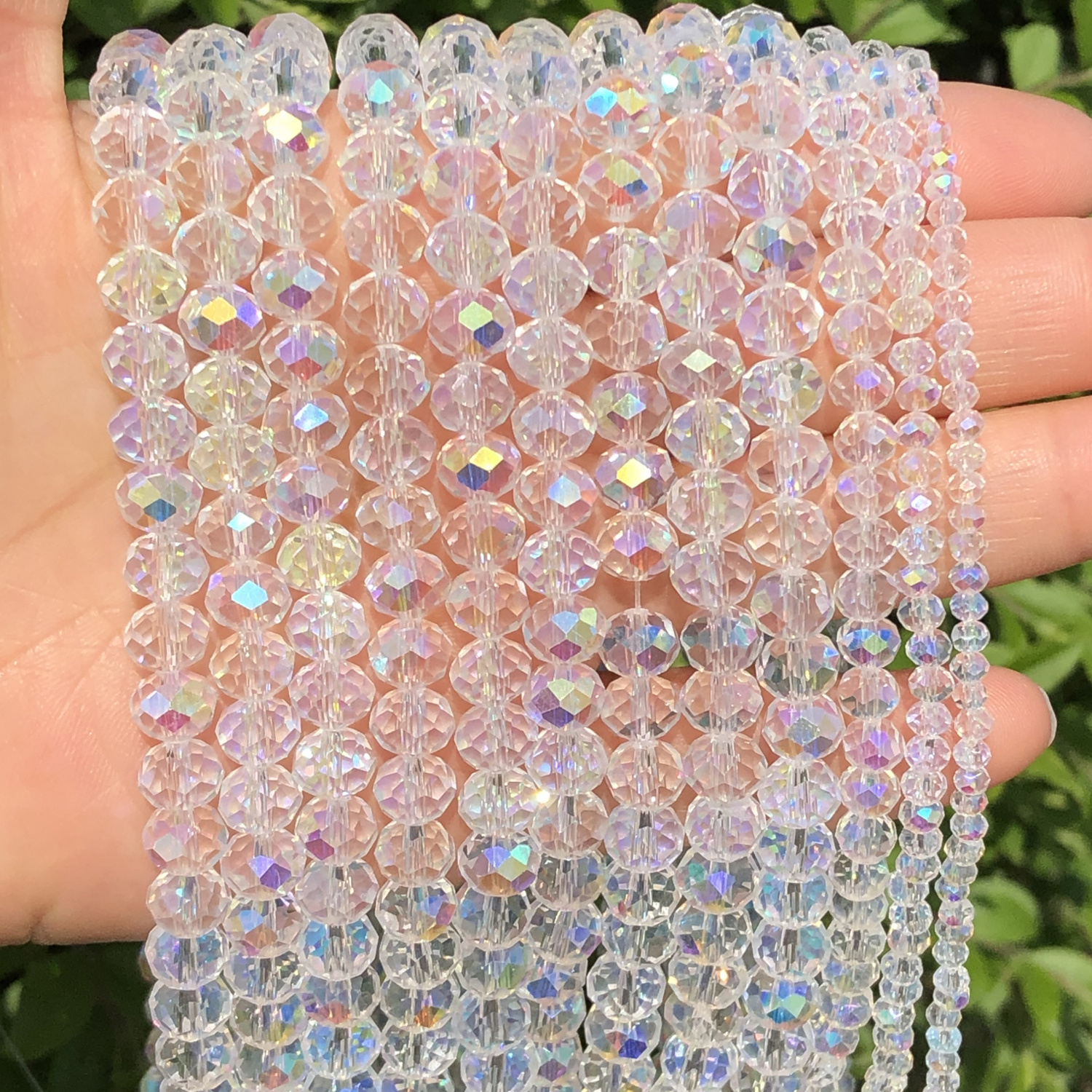 Upscale Ab Color Austria Crystal Glass Rondelle - Temu South Africa