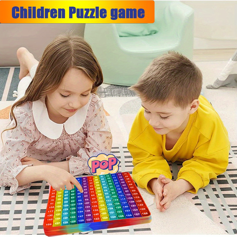 Large P0pp 12x12 Multiplication Table Toy Game Table Rainbow - Temu ...