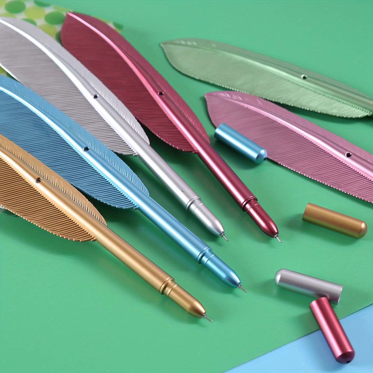 Creative Stationery Feather Pen Gel Pen Signature Pen Water - Temu