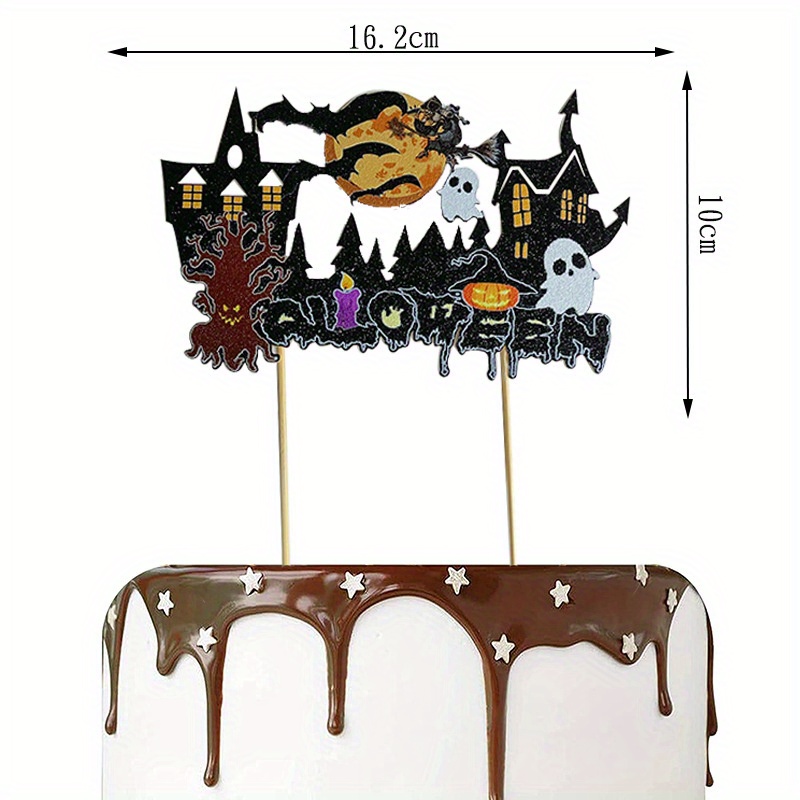 Halloween Cupcake Toppers Pumpkin Ghost Witch Hat Boo - Temu Australia