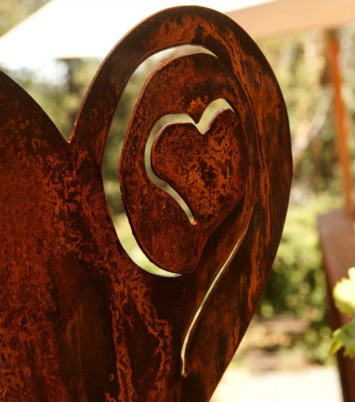 Rusted Heart Curly Wire A Garden Rusted Heart Heart - Temu
