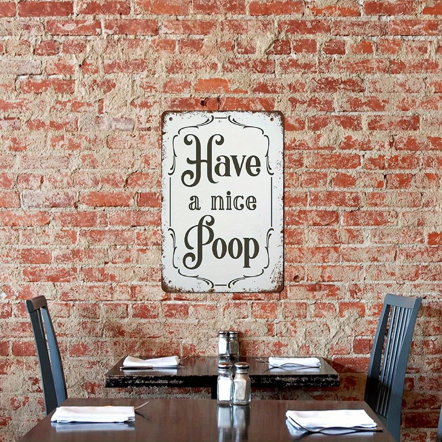 A Nice Poop Men's Women's Signs Metal Tags Hanging Toilets - Temu