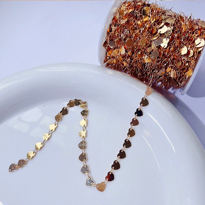 Golden Silvery Coppery Chain Color Preserving Heart Shape - Temu United ...