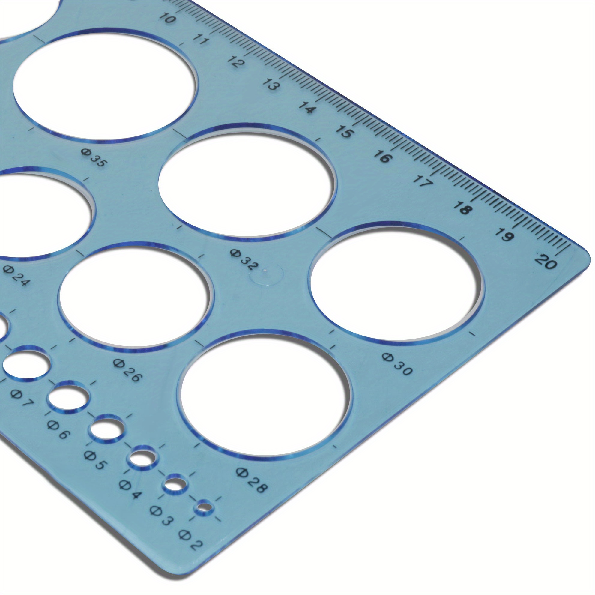Circular Hole Ruler 27 Holes Elementary School Drawing Ruler - Temu Norway