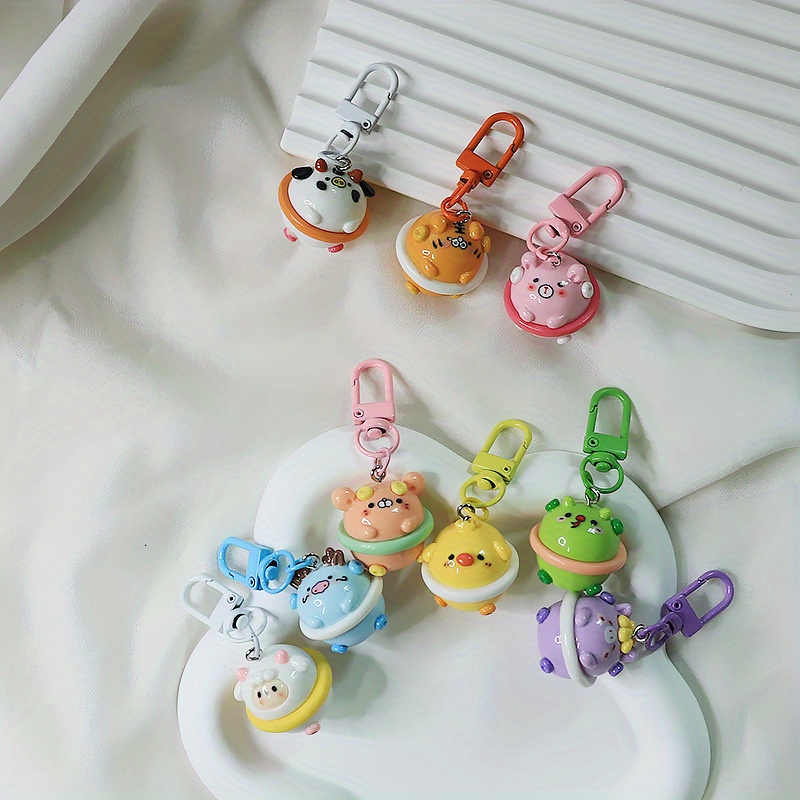 1pc Cute Cartoon Anime Keychain Resin Jewelry Pendant Car Key Ring ...