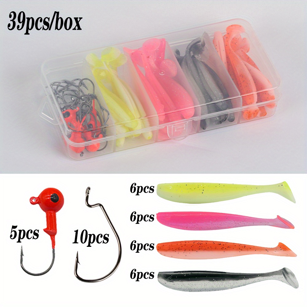 Soft Fishing Baits Kit Bass Soft Paddle Tail Fishing - Temu United Kingdom