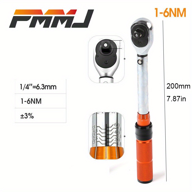 Torque Wrench 1/4'' ヘッド調整可能トルクレンチ 1 6N.m 自動車修理および自転車修理用ハ - Temu Japan