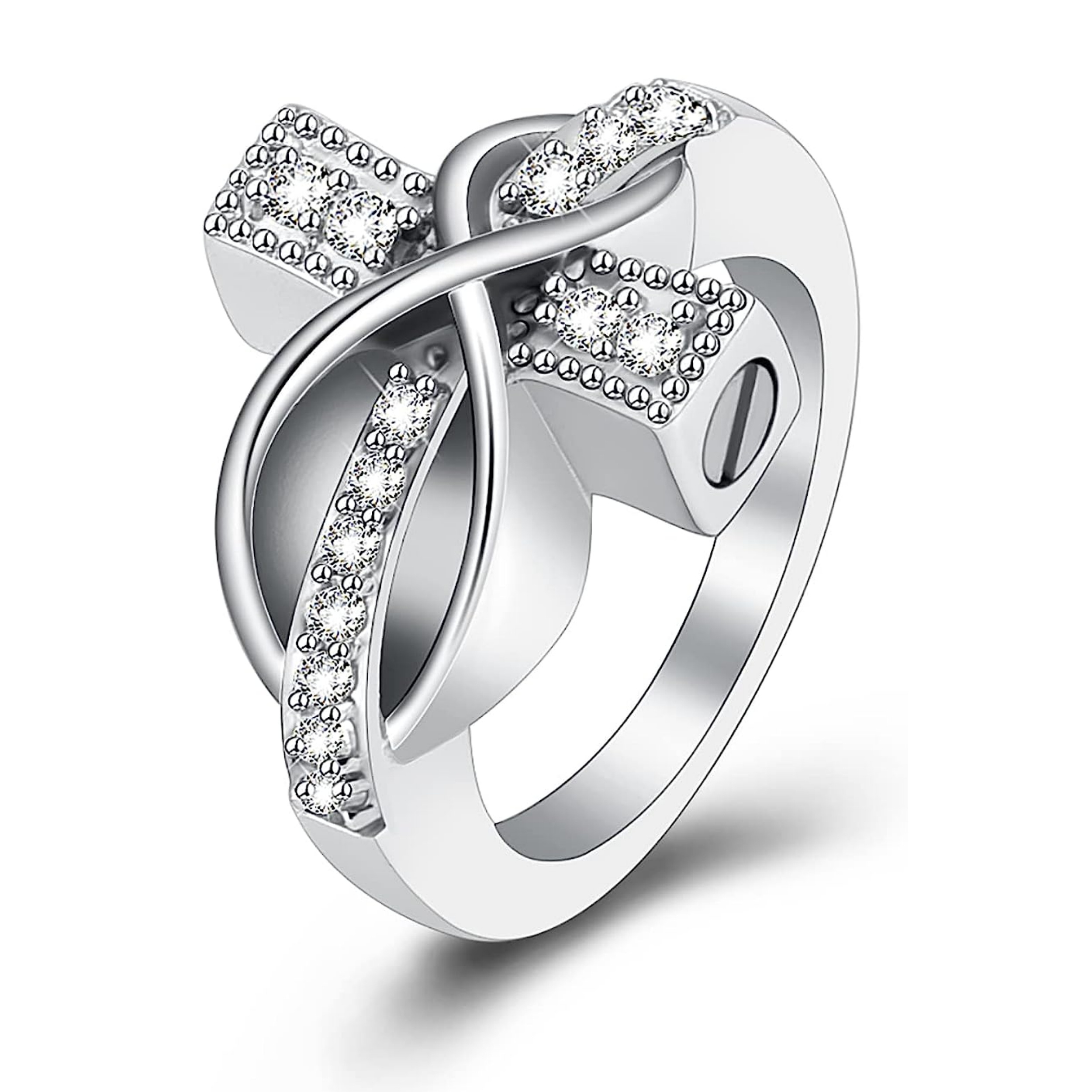 Herren gedenkschmuck Luxuriöser Zirkonia ring Kreuz design - Temu Switzerland