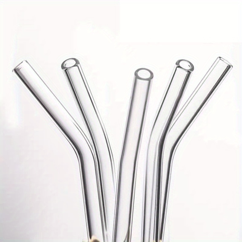 Transparent Glass Curved Fine Straw Unscented Thin Heat - Temu